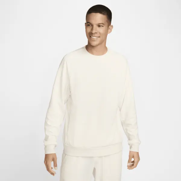 Nike Primary Fleece Dri-fit Uv Performance Crew - Brown