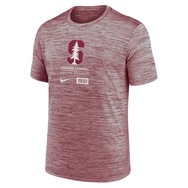 Nike Stanford Cardinal Campus Center Block Velocity Dri-fit College T-shirt - Red