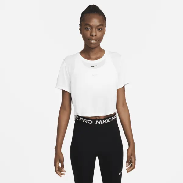 Nike Dri-fit One Standard Fit Short-sleeve Cropped Top