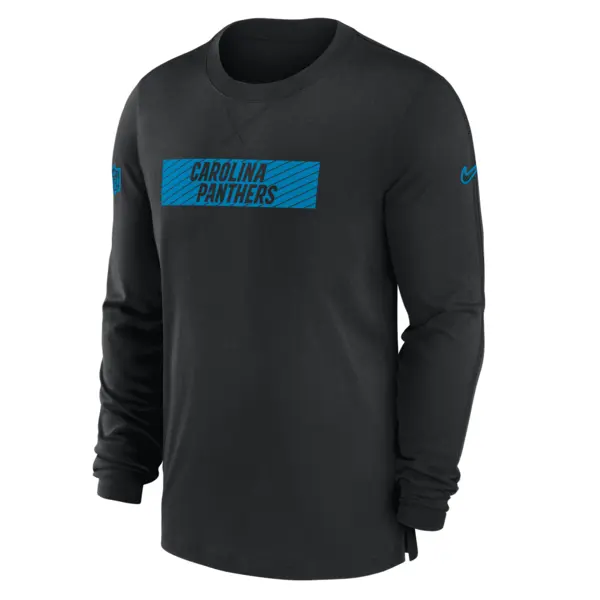 Nike Carolina Panthers Sideline Player Team Issue Dri-fit Long-sleeve Top