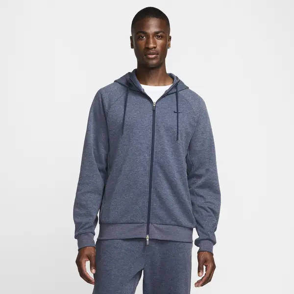 Nike Primary Fleece Dri-fit Uv Full-zip Performance Hoodie - Blue