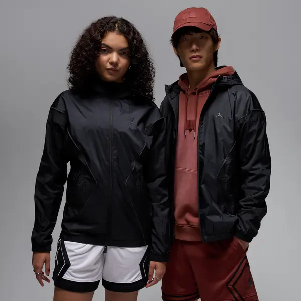JORDAN Brooklyn Hooded Draft Jacket - Black