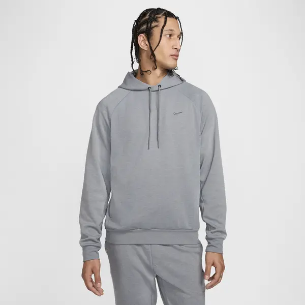 Nike Primary Fleece Dri-fit Uv Pullover Performance Hoodie - Grey