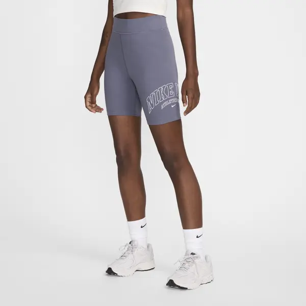 ★Nike★ Sportswear Classic High Waist 8 Inch Biker Shorts W Nike Sportswear Classic High-Waisted 8
