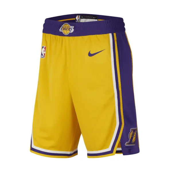 Nike Los Angeles Lakers Icon Edition Nba Swingman Shorts - Yellow