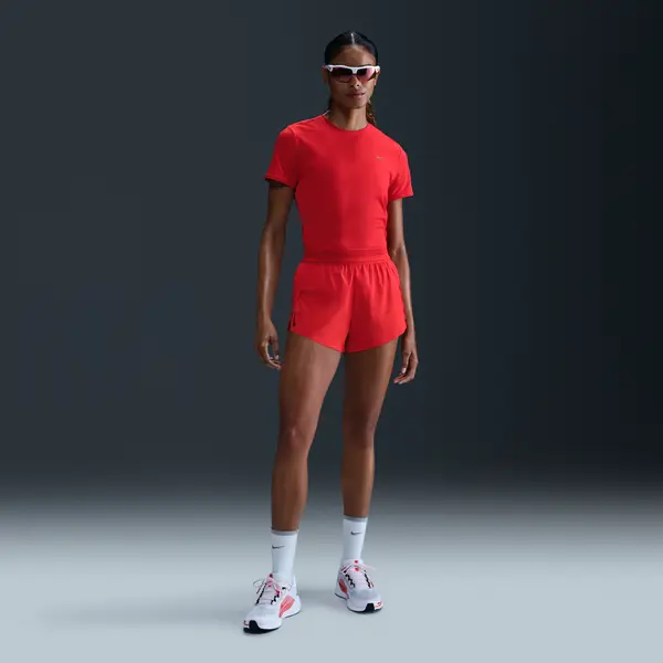 Nike Aeroswift Dri-fit Adv Mid-rise 3" Brief-lined Running Shorts - Red