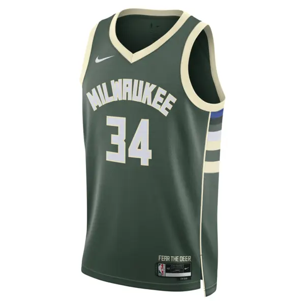 Nike Milwaukee Bucks Icon Edition 2022/23 Dri-fit Nba Swingman Jersey - Green