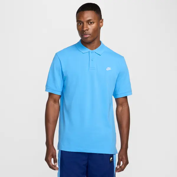 Nike Club Short-Sleeve Polo In Blue 11% Off Editorialist