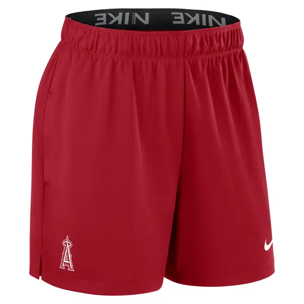 Nike Los Angeles Angels Authentic Collection Practice Dri-fit Mlb Shorts - Red