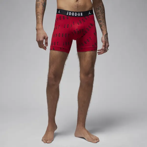 JORDAN Dri-fit Cotton Essentials Flight Boxer Briefs - Red