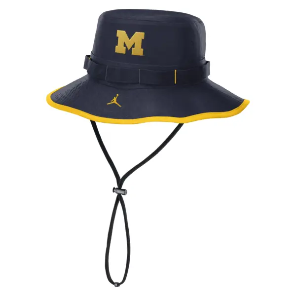 JORDAN Michigan Wolverines On-field Apex Boonie Dri-fit College Bucket Hat