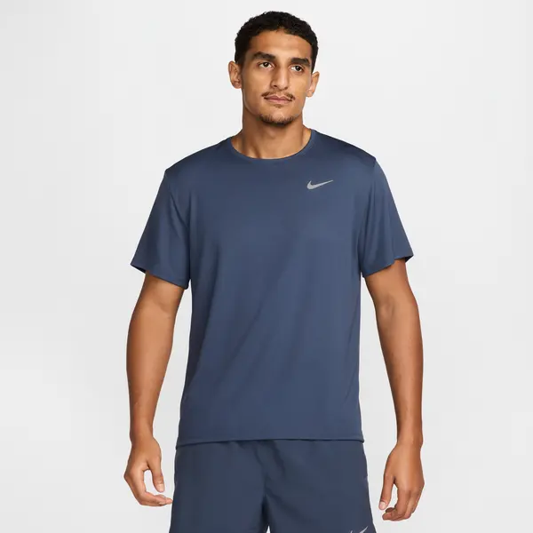 Nike Miler Dri-fit Uv Short-sleeve Running Top - Blue