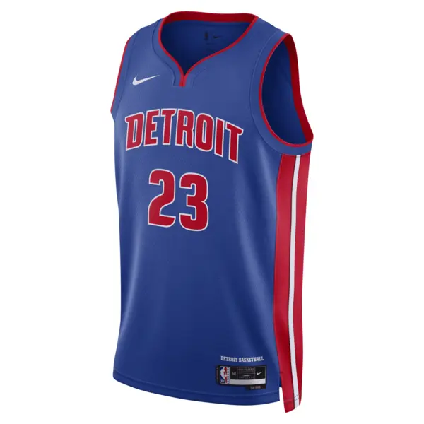 Nike Detroit Pistons Icon Edition 2022/23 Dri-fit Nba Swingman Jersey - Blue