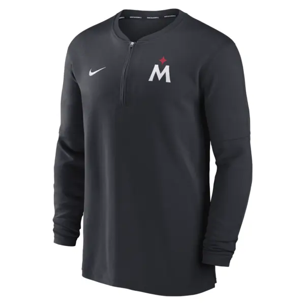 Nike Minnesota Twins Authentic Collection Game Time Dri-fit Mlb 1/2-zip Long-sleeve Top