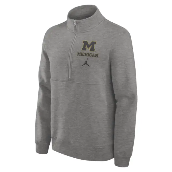 JORDAN Michigan Wolverines 1/2-zip Crew