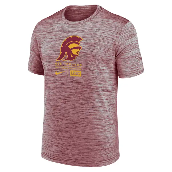 Nike Usc Trojans Campus Center Block Velocity Dri-fit College T-shirt - Red