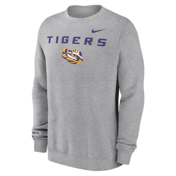 Nike Lsu Tigers Primetime Primary Stack College Pullover Crew
