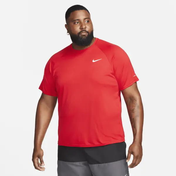 Nike Essential Dri-fit Short-sleeve Swim Hydroguard - Red