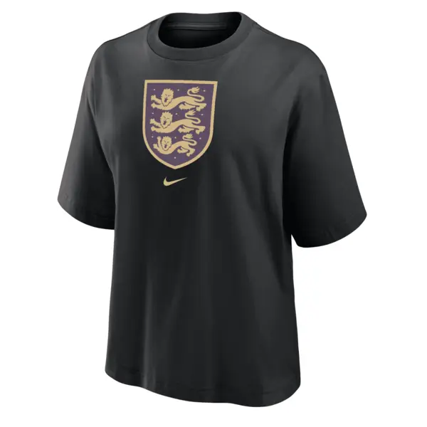 Nike England Soccer Boxy T-Shirt Black Editorialist