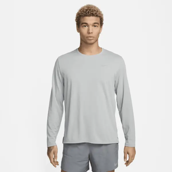 Nike Miler Dri-fit Uv Long-sleeve Running Top - Grey