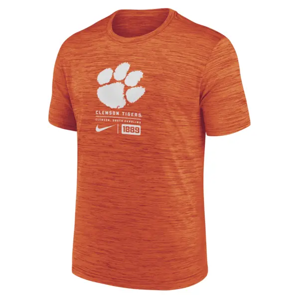 Nike Clemson Tigers Campus Center Block Velocity Dri-fit College T-shirt