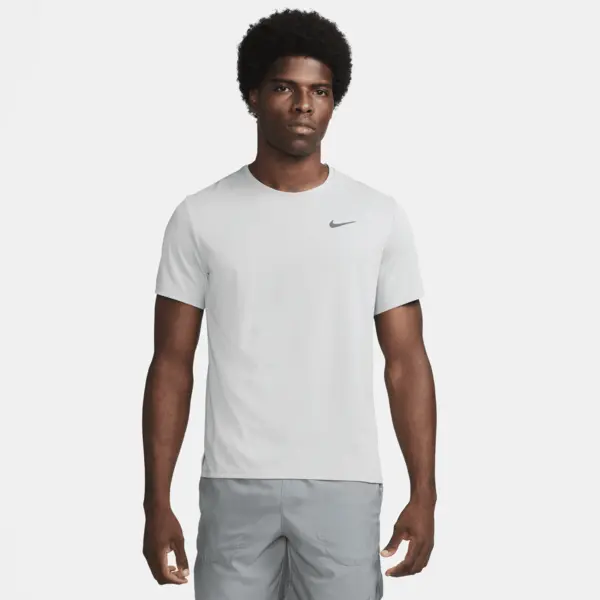 Nike Miler Dri-fit Uv Short-sleeve Running Top - Grey