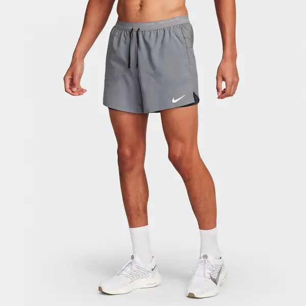 Nike Stride Dri-fit 5" 2-in-1 Running Shorts - Grey