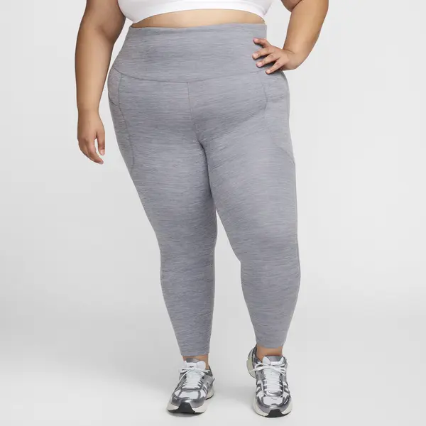 Nike One High-waisted 7/8 Leggings With Pockets - Grey