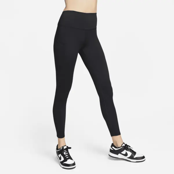 Nike One High-waisted 7/8 Leggings With Pockets - Black
