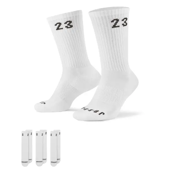JORDAN Essentials Crew Socks - White