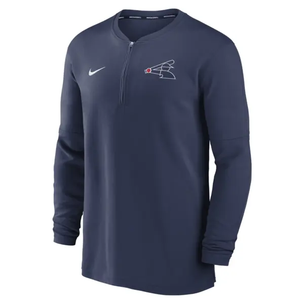 Nike Chicago White Sox Authentic Collection Dri-fit Mlb 1/2-zip Long-sleeve Top