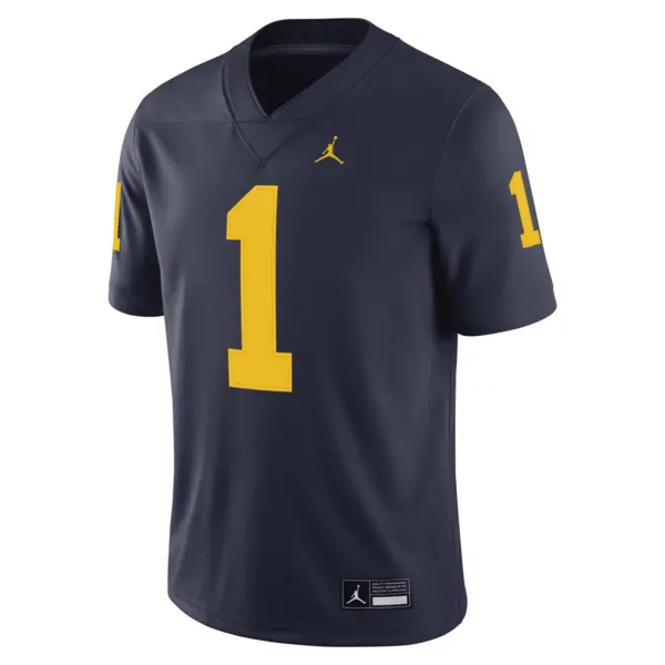 JORDAN Michigan Wolverines Dri-fit College Game Jersey - Blue