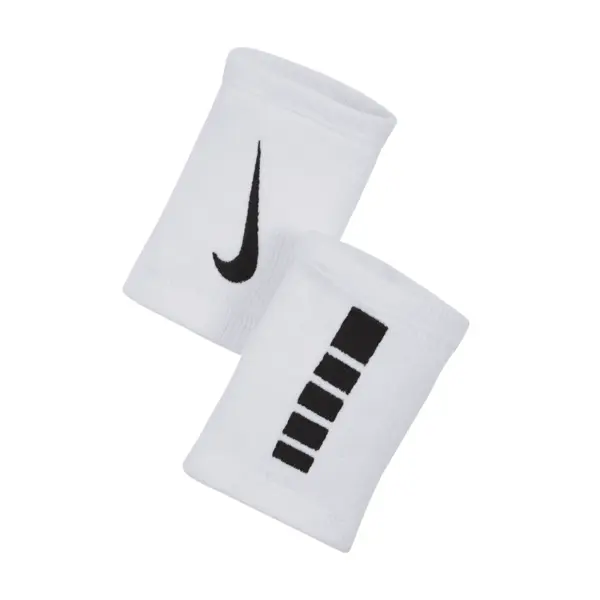 Nike Elite Doublewide Wristbands - White