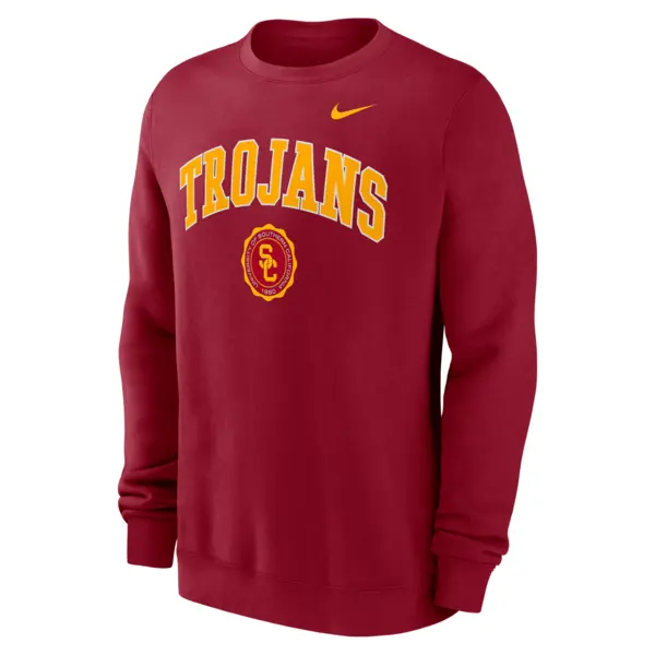 Nike Usc Trojans Arched Seal College Pullover Crew