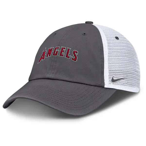 Nike Los Angeles Angels Mlb Trucker Adjustable Hat - Grey