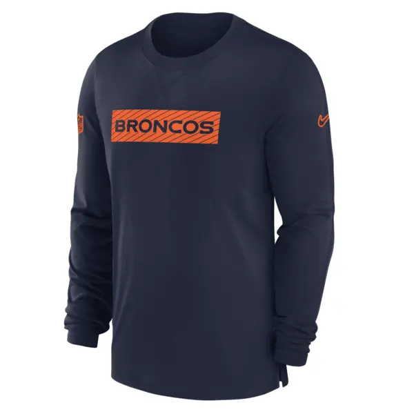 Nike Denver Broncos Sideline Player Team Issue Dri-fit Long-sleeve Top