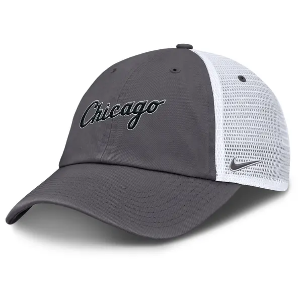 Nike Chicago White Sox Mlb Trucker Adjustable Hat - Grey
