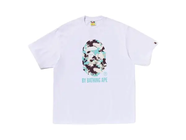 BAPE Map Camo Bathing Ape Relaxed Fit Tee Shirt - White