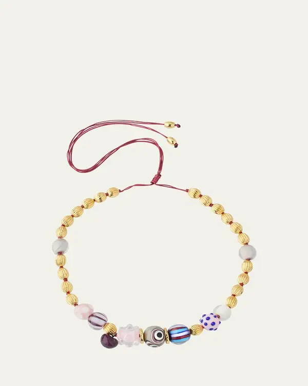 Tohum Design Blown Glass Charm Necklace - Gp