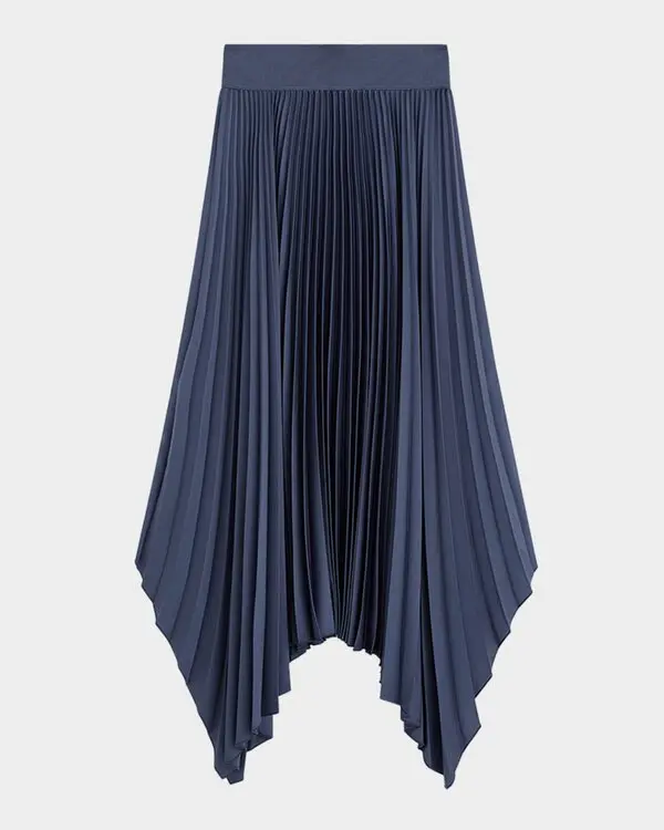 JOSEPH Ade Pleated Handkerchief Maxi Skirt - Escargot