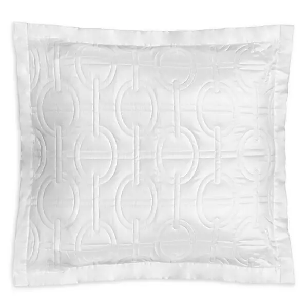 DEA LUXURY LINENS Dea Palm Beach Tc Chaine Quilted Euro Sham