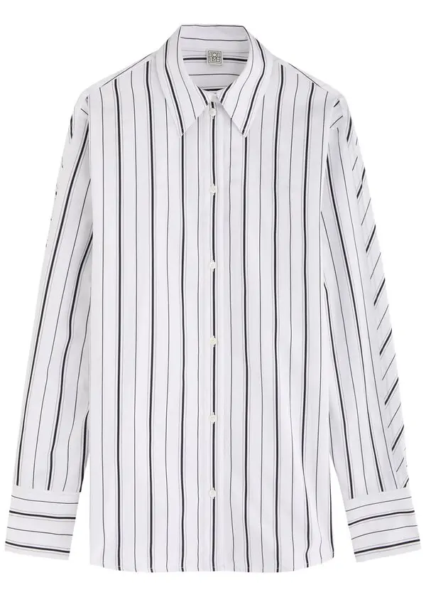 TOTÊME Striped Cotton-poplin Shirt
