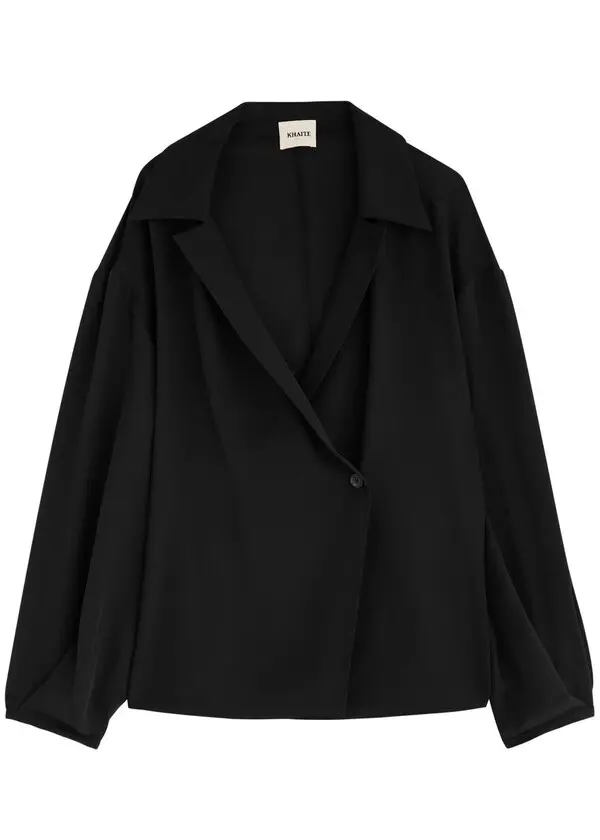 Khaite Ashton Silk Blouse - Black