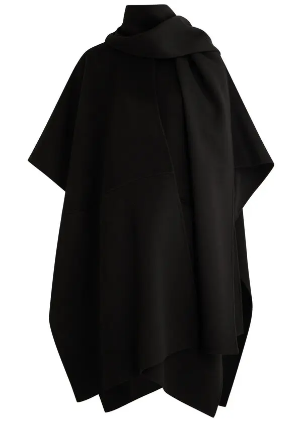TOTÊME Scarf Wool Coat - Black