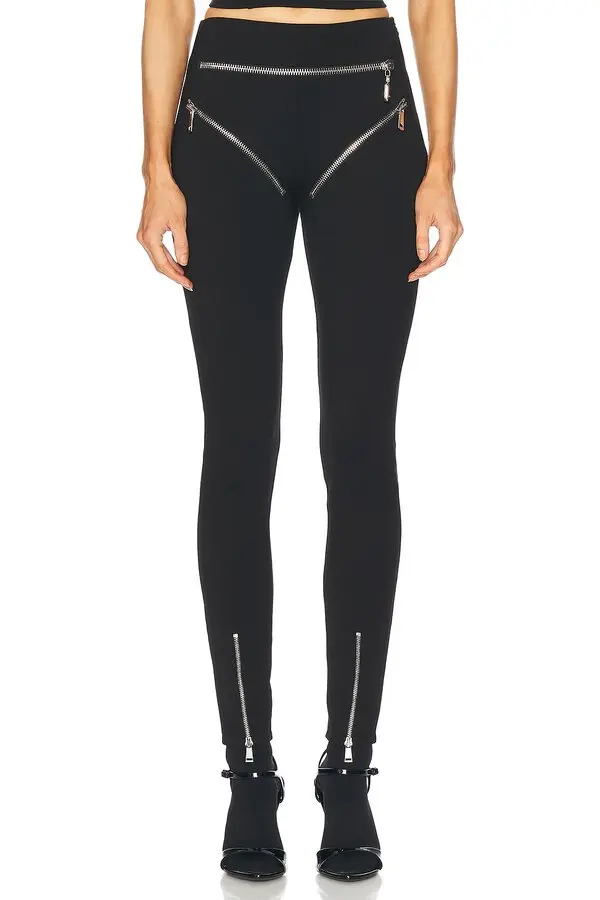 AREA Zipper Brief Legging - Black
