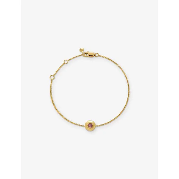 Monica Vinader October Birthstone Tourmaline Bracelet - Yellow Gold