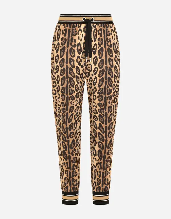 Dolce & Gabbana Leopard Print Jogging Pants - Multicolor
