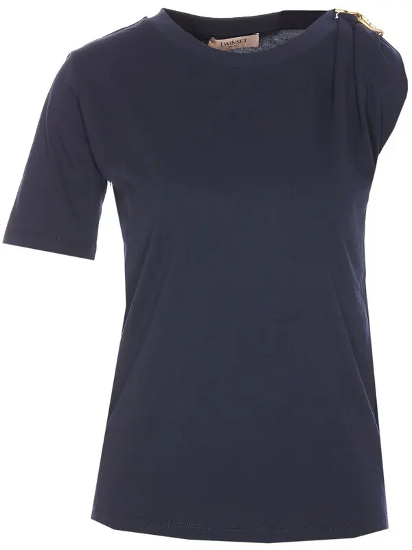 TWINSET Asymmetric T-shirt - Blue