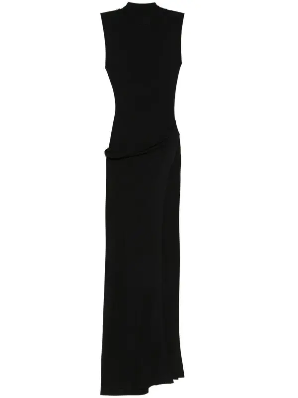 AYA MUSE Attached-scarf Midi Dress