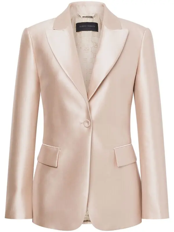 Alberta Ferretti Single-breasted Blazer - Neutrals
